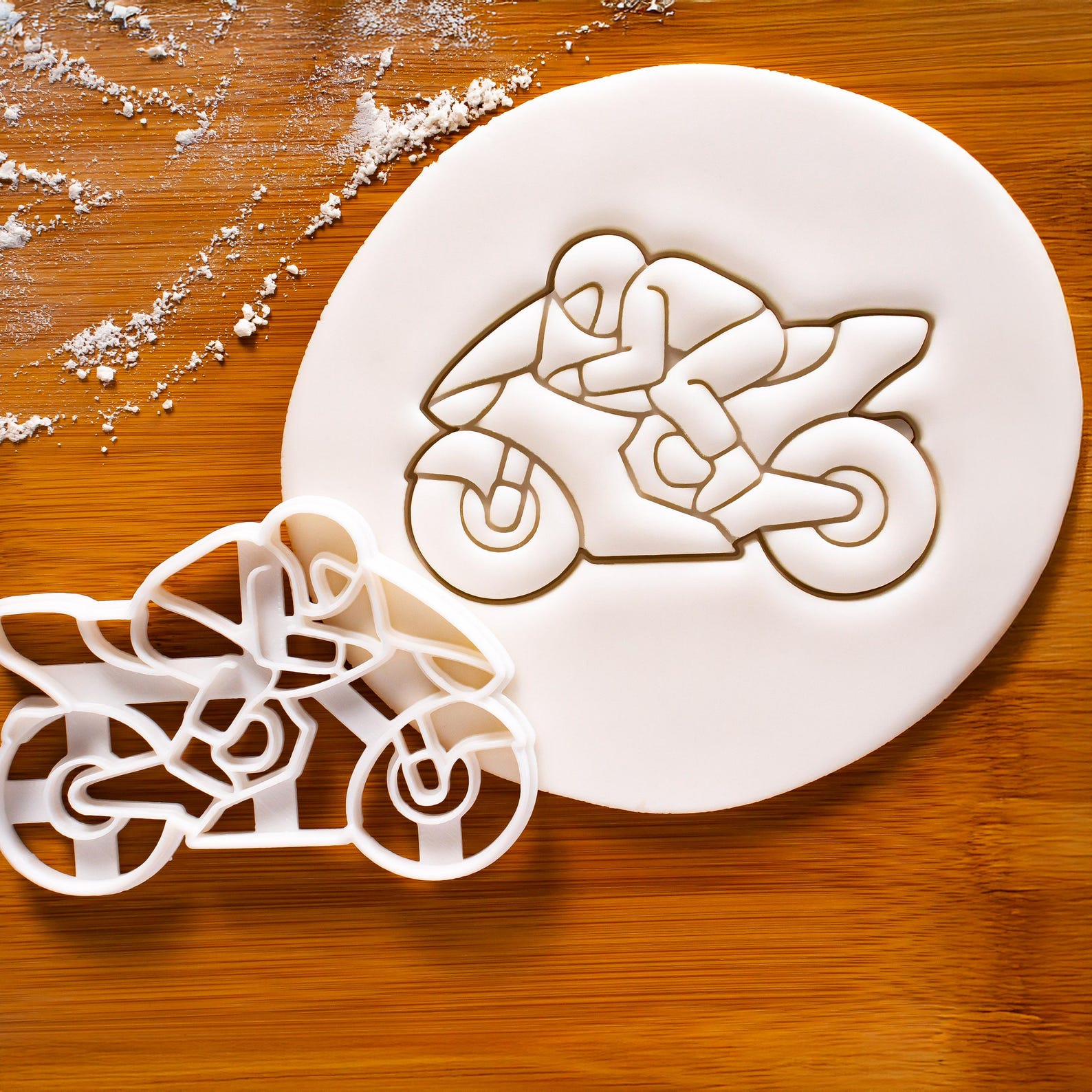 Motorbike Rider Cookie Cutter - Motorcycle Riders Themed Birthday Party ...