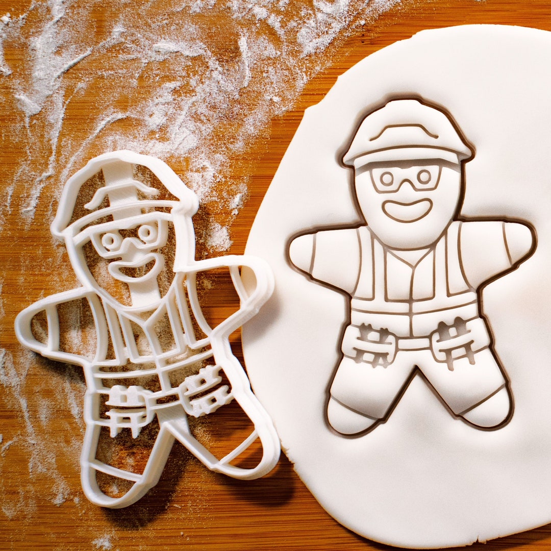 Construction Worker Gingerbread Cookie Cutter - Perfect for Baking ...