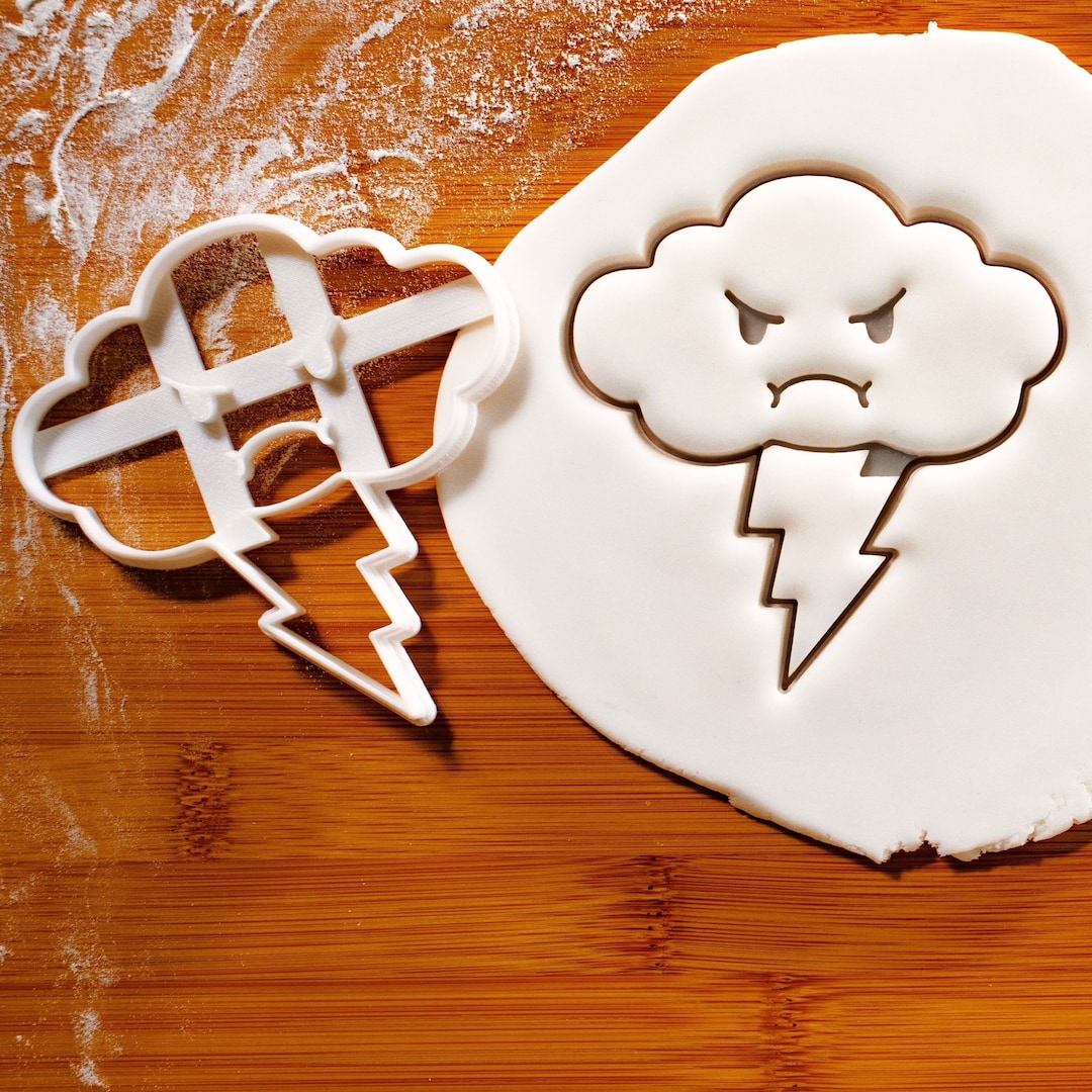 Angry Cloud Cookie Cutter - Add a Storm of Fun to Your Baking! - Etsy