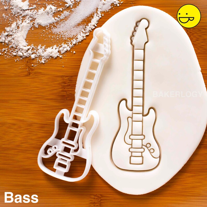Bass Guitar Cookie Cutter Bake Musical Stringed Instrument | Etsy