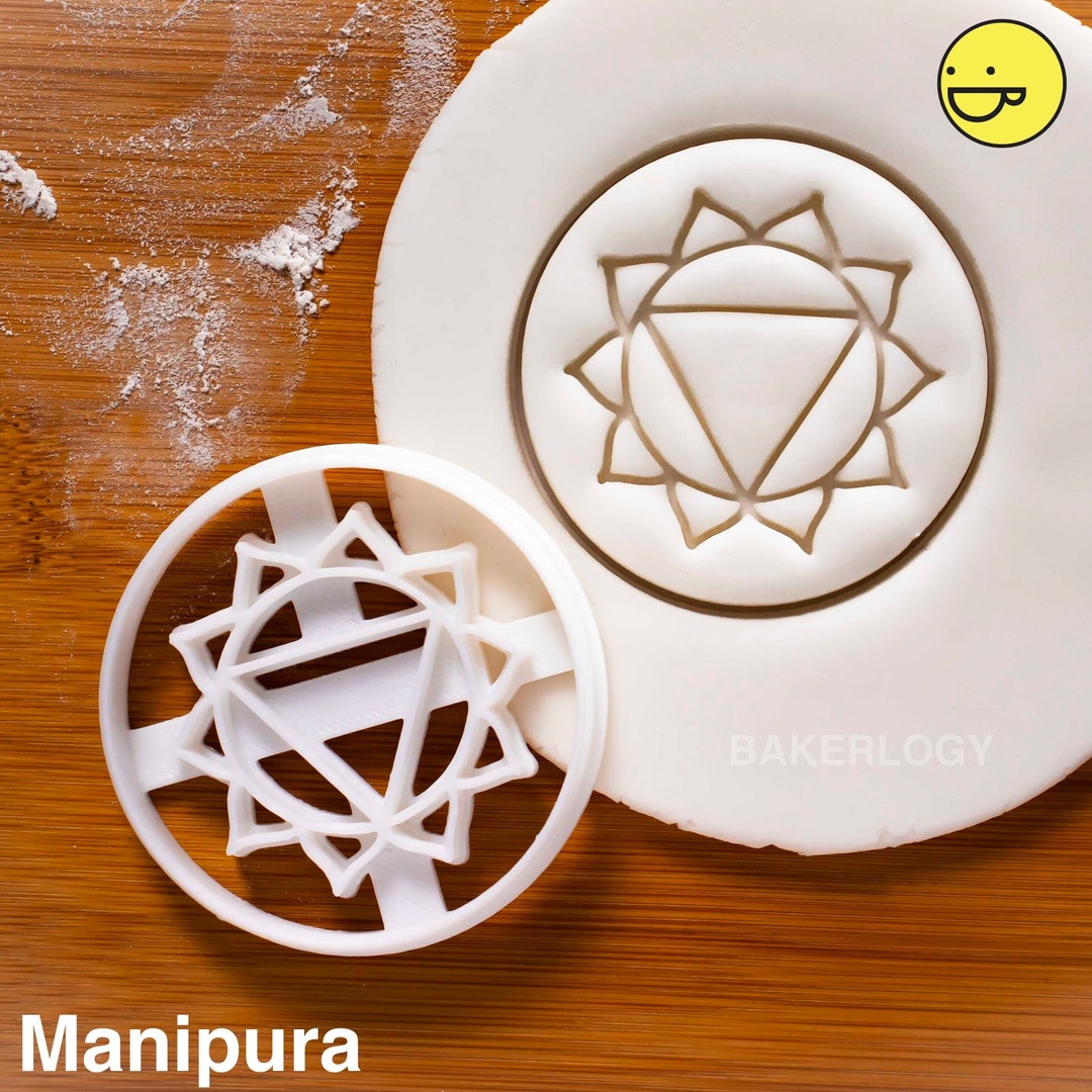 Yoga Chakras Manipura Cookie Cutter Bakerlogy Biscuit Namaste Vedic Gem ...