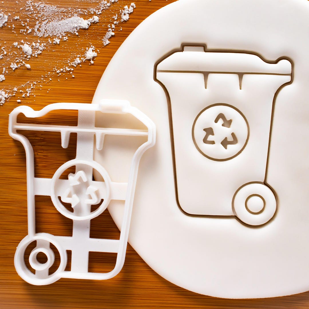 Recycling Wheelie Bin Cookie Cutter - Garbage Truck Themed Birthday ...