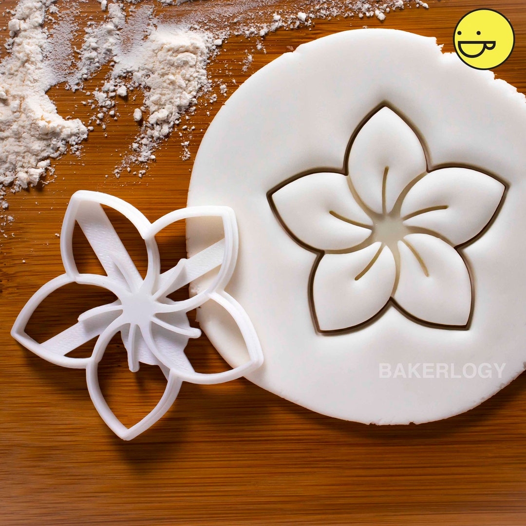 Frangipani Flower Cookie Cutter Bakerlogy Biscuit Cutters Plumeria ...