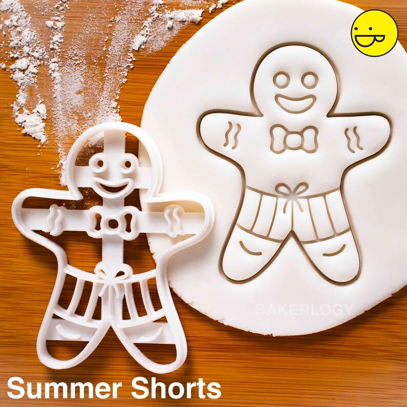 Summer Shorts Gingerbread Man Cookie Cutter bakerlogy Biscuit - Etsy UK
