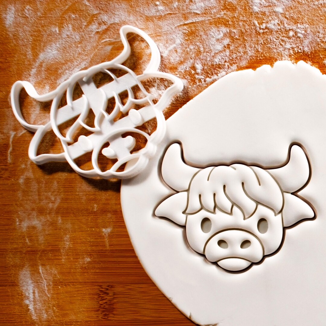 Cute Highland Cow Face Cookie Cutter - A Moo-st Have for Farm Animals ...