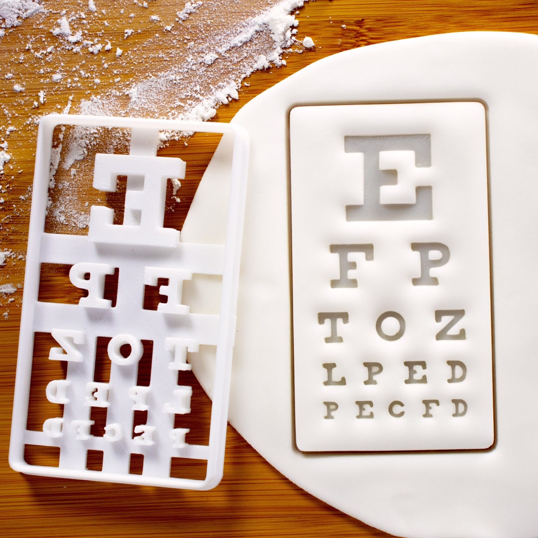 Snellen Chart Cookie Cutter | Eye Chart Exam Biscuits Cutters ...