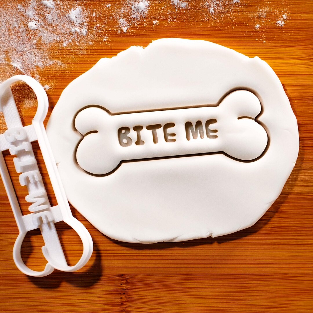 BITE ME Dog Bone Cookie Cutter - Pet Treat Baking - Etsy