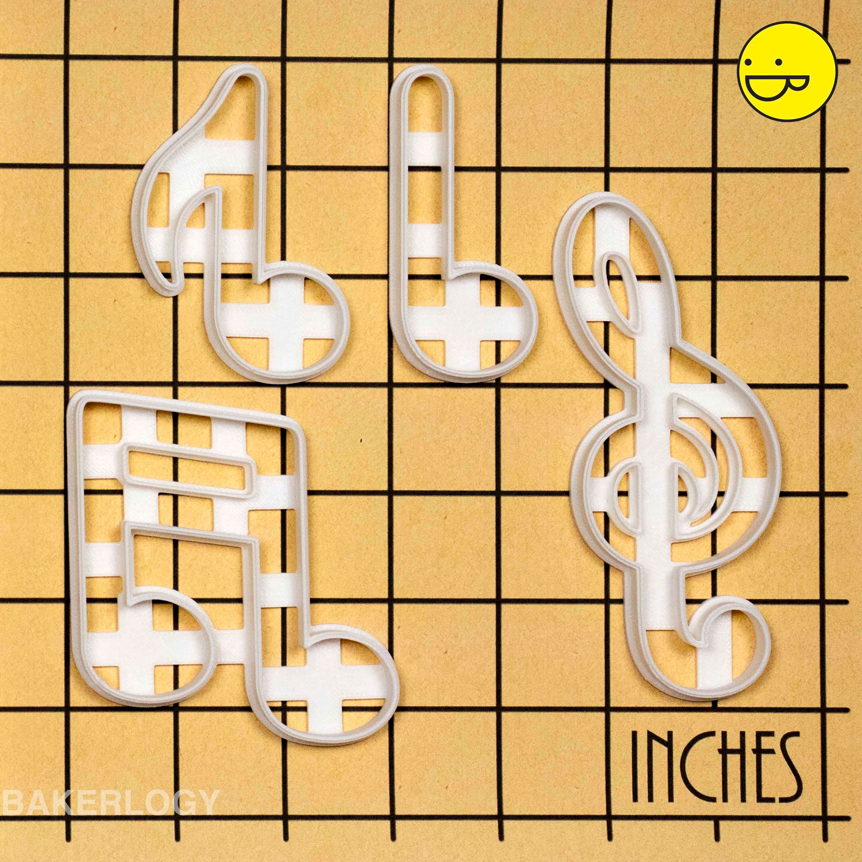 3 Musical Notes cookie cutters Bakerlogy biscuit cutters | Etsy