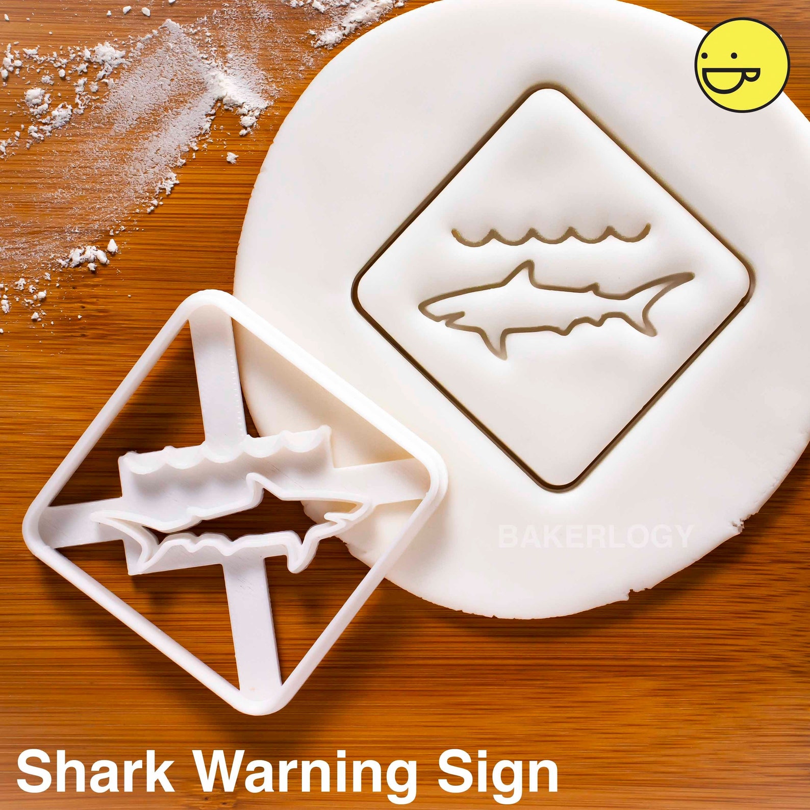 Shark Warning Sign Cookie Cutter Bakerlogy Biscuit Cutters - Etsy UK