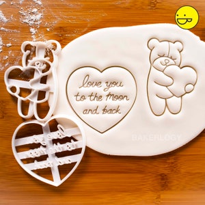 Love You to the Moon and Back Cookie Cutter Bake Cursive Love Quote in ...