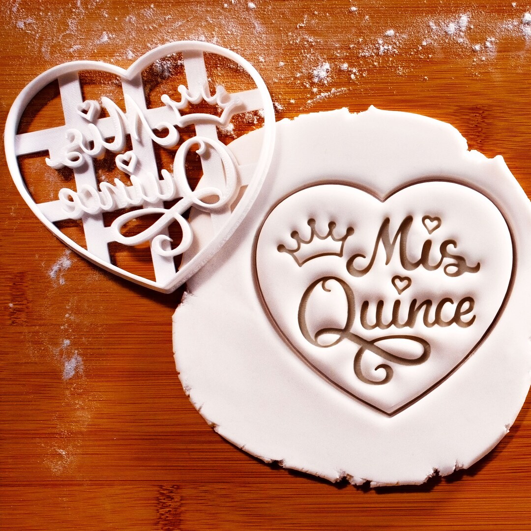 Mis Quince Cookie Cutter – Heart Shape Biscuit Cutter for Quinceañera ...
