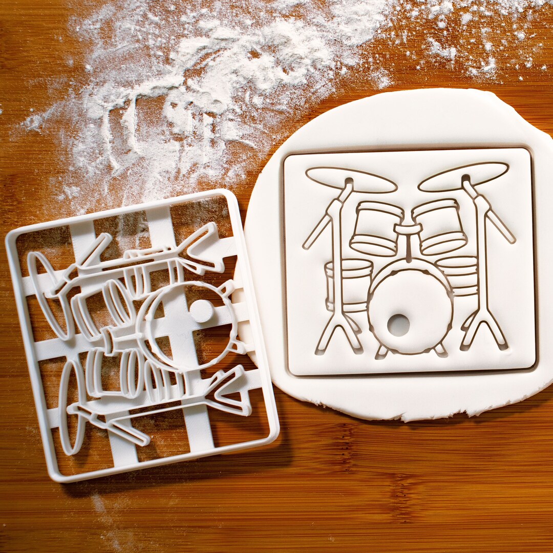 Drum Kit Cookie Cutter - Bake Musical Instrument Biscuits for Drummers ...