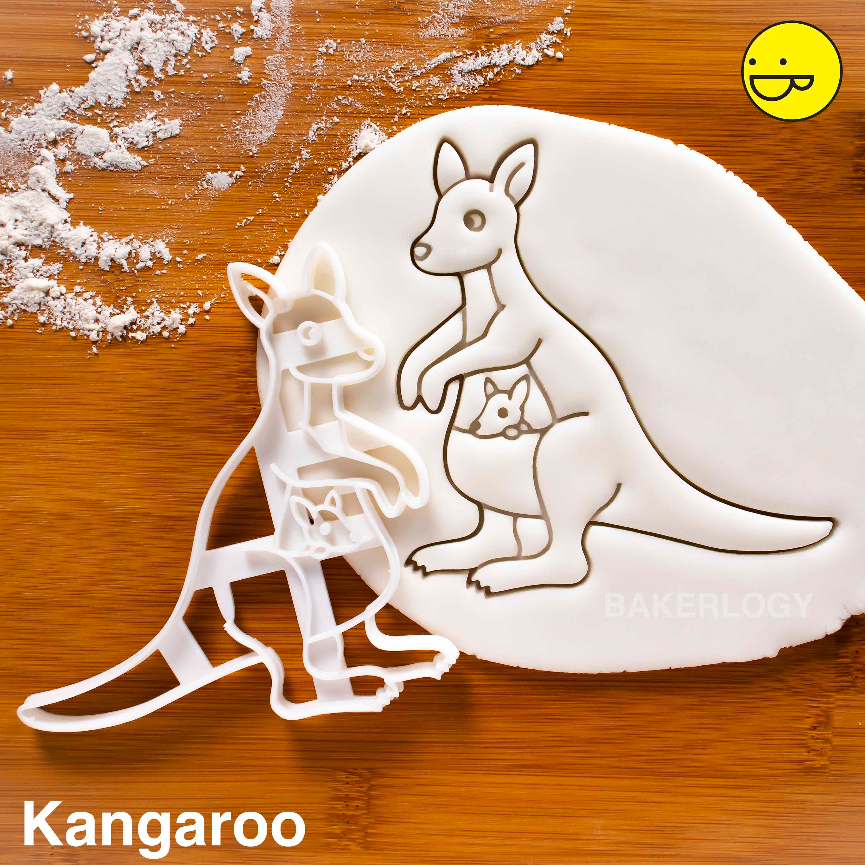 Kangaroo Cookie Cutter Baby Kangaroo in the Pouch Biscuit - Etsy Australia