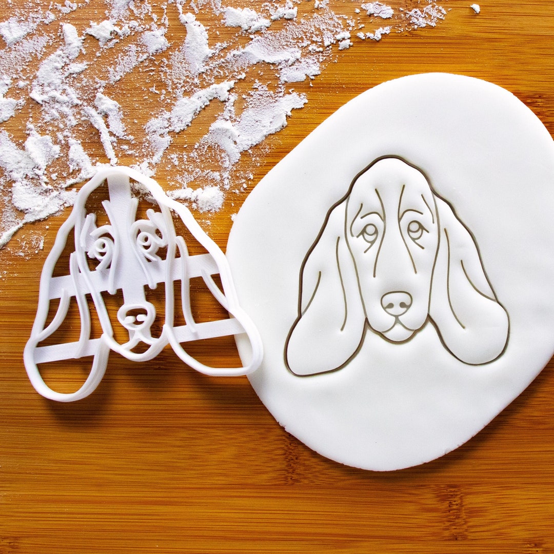 Basset Hound Dog Face Cookie Cutter - Bake Cute Dog Treats for Doggy ...