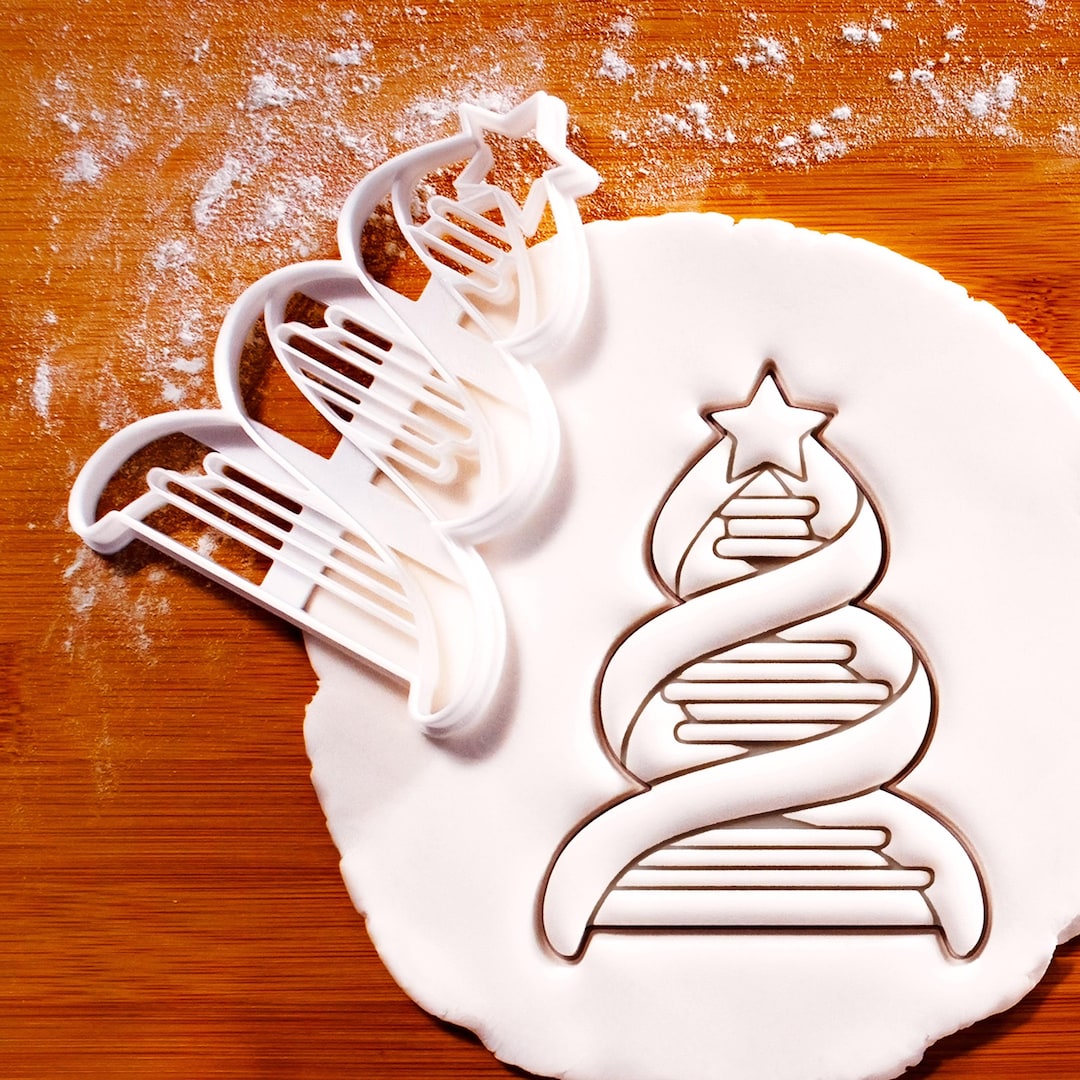 DNA Christmas Tree Cookie Cutter – Festive Double Helix Tree for ...