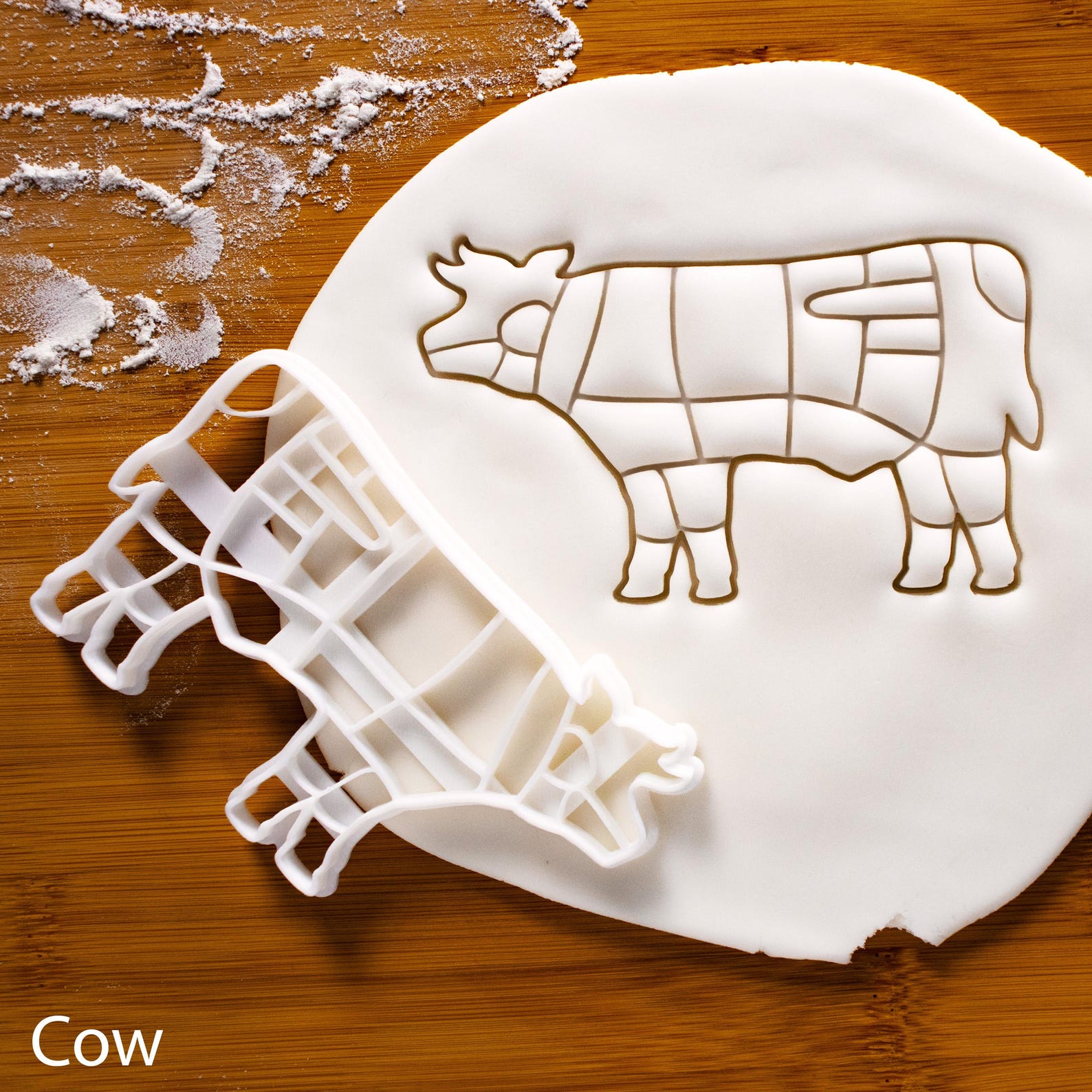 Cow Cookie Cutter | Butcher's Guide to Beef Cuts | Other Meat Chart ...