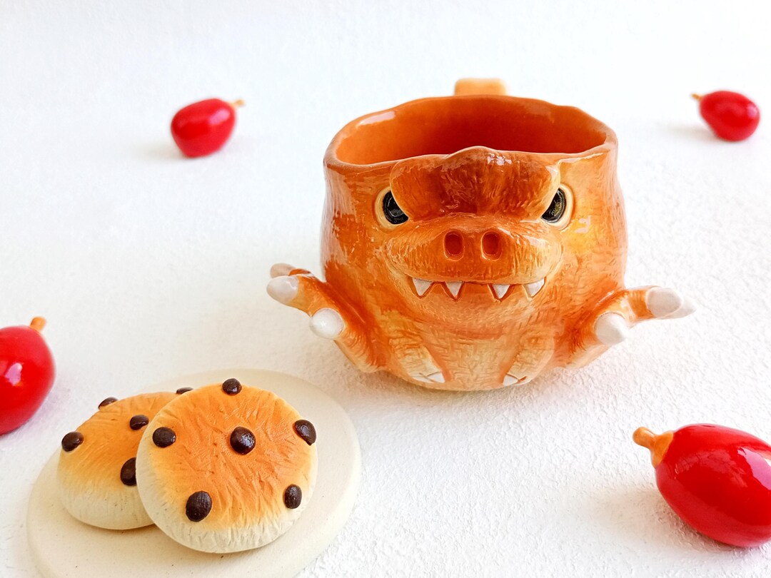 Handmade Tyrannosaurus Rex Coffee Cup: Japanese Ceramic Dinosaur Gift ...