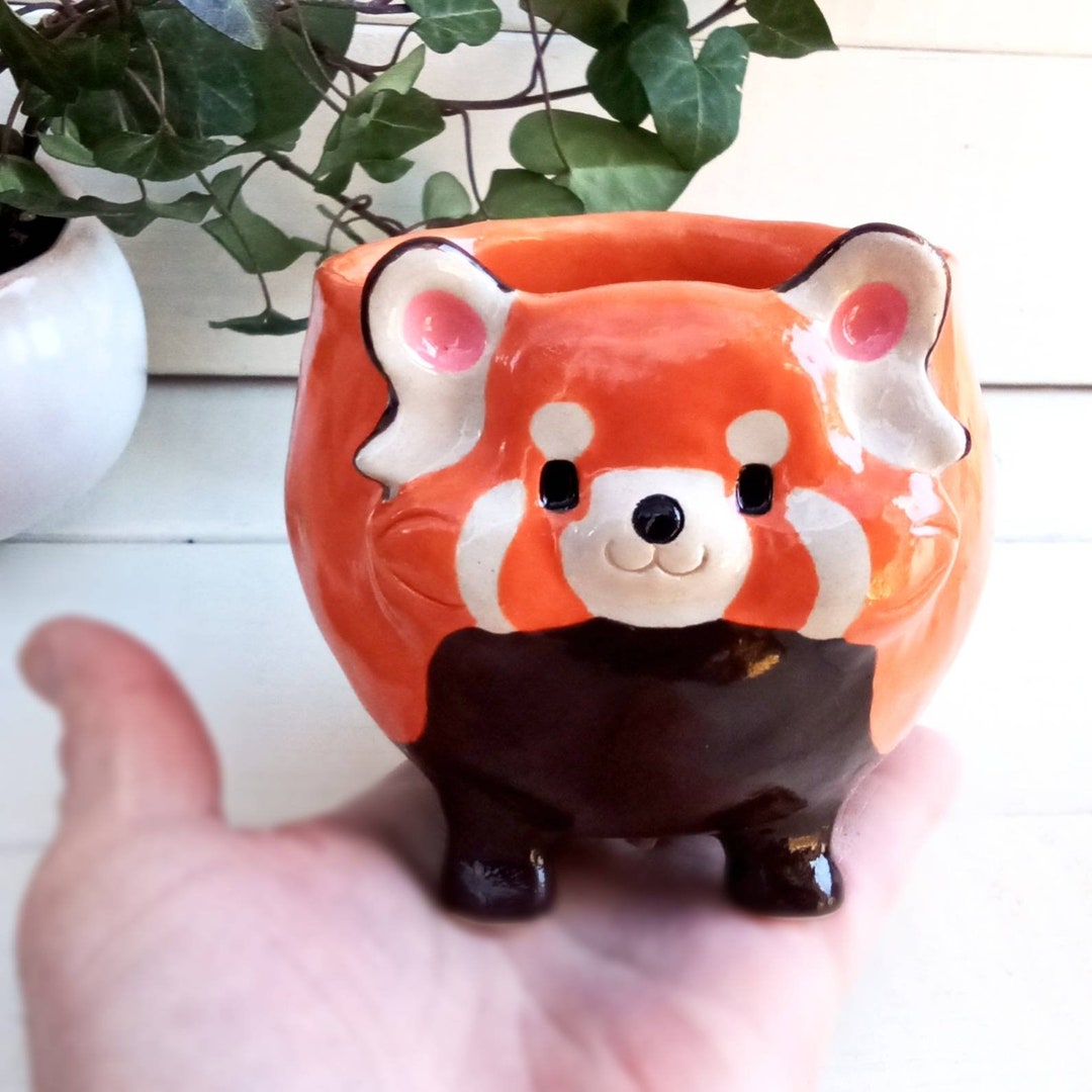 Red Panda Mug 300ml Funny Ceramic Animals Lovers Gift Japanese Handmade ...