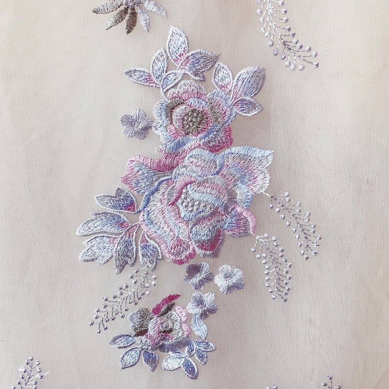 Luxury Vivid Floral Lace Fabric Beading Decals Lace - Etsy