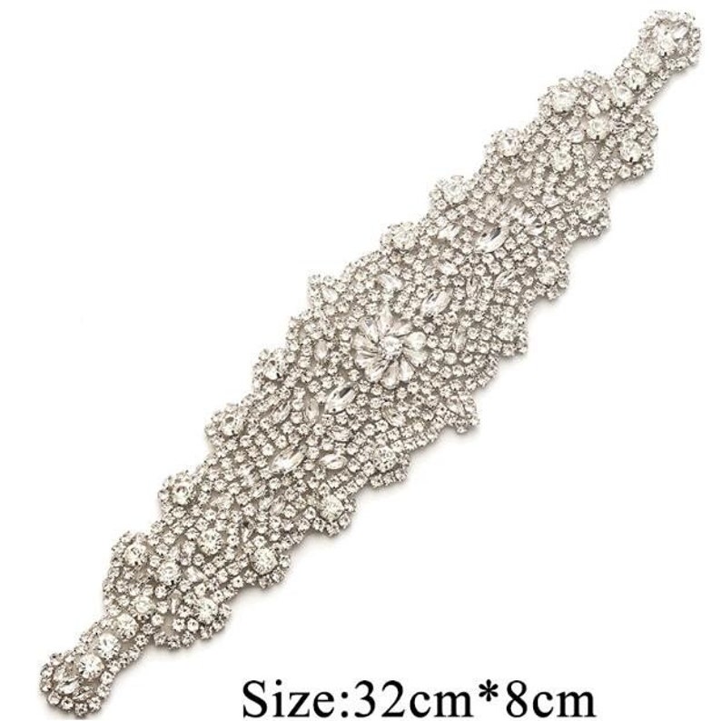 Crystal Pearl Rhinestone Beaded Applique for Bridal Headband - Etsy