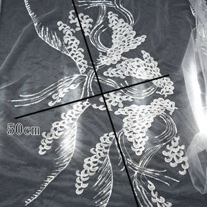 Ivory Peacock Wing Collar With Sequins Floral Lace Appliques - Etsy