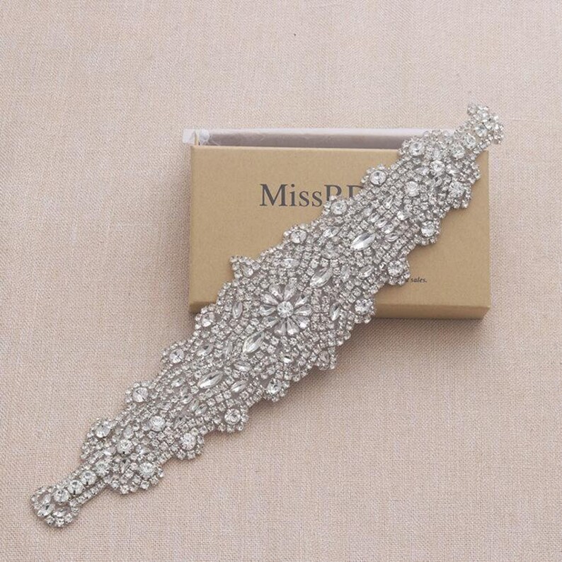 Crystal Pearl Rhinestone Beaded Applique For Bridal Headband | Etsy