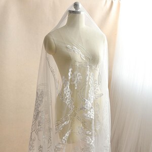 Ivory Peacock Wing Collar With Sequins Floral Lace Appliques - Etsy