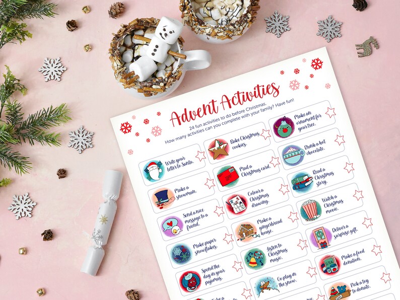 Printable Advent Activities 24 Activities for the Family Leading up to ...