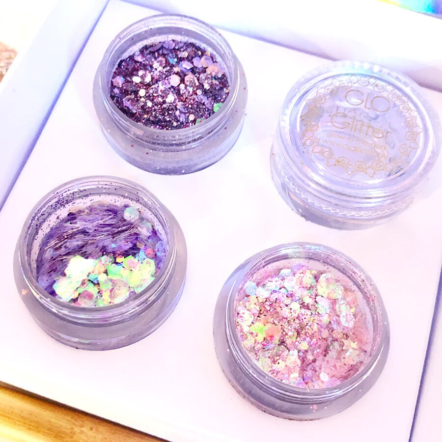 Purple Perfection Sparkle Set Glow in the Dark Glitter - Etsy