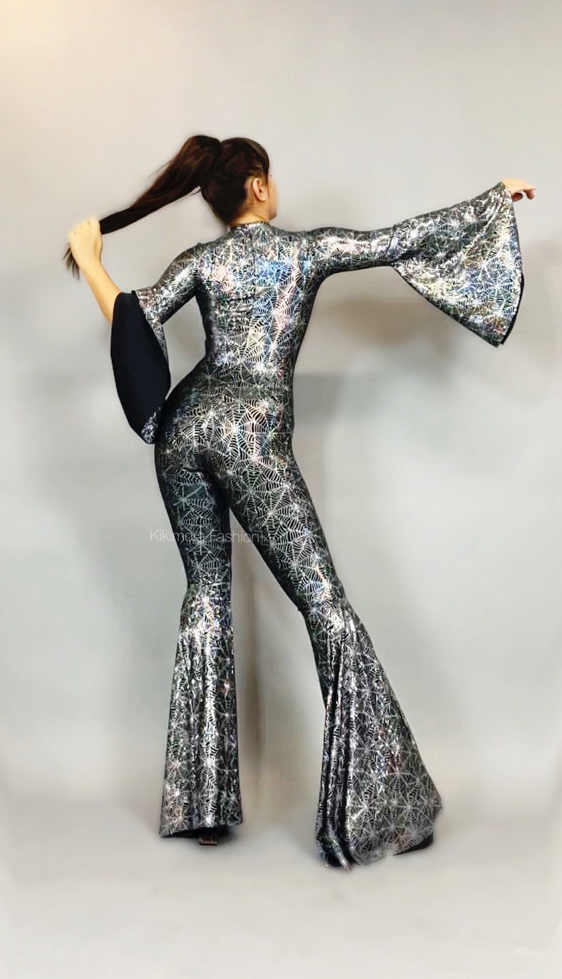 Disco Jumpsuit. Custom Bell Bottom Catsuit. Elegant Party | Etsy
