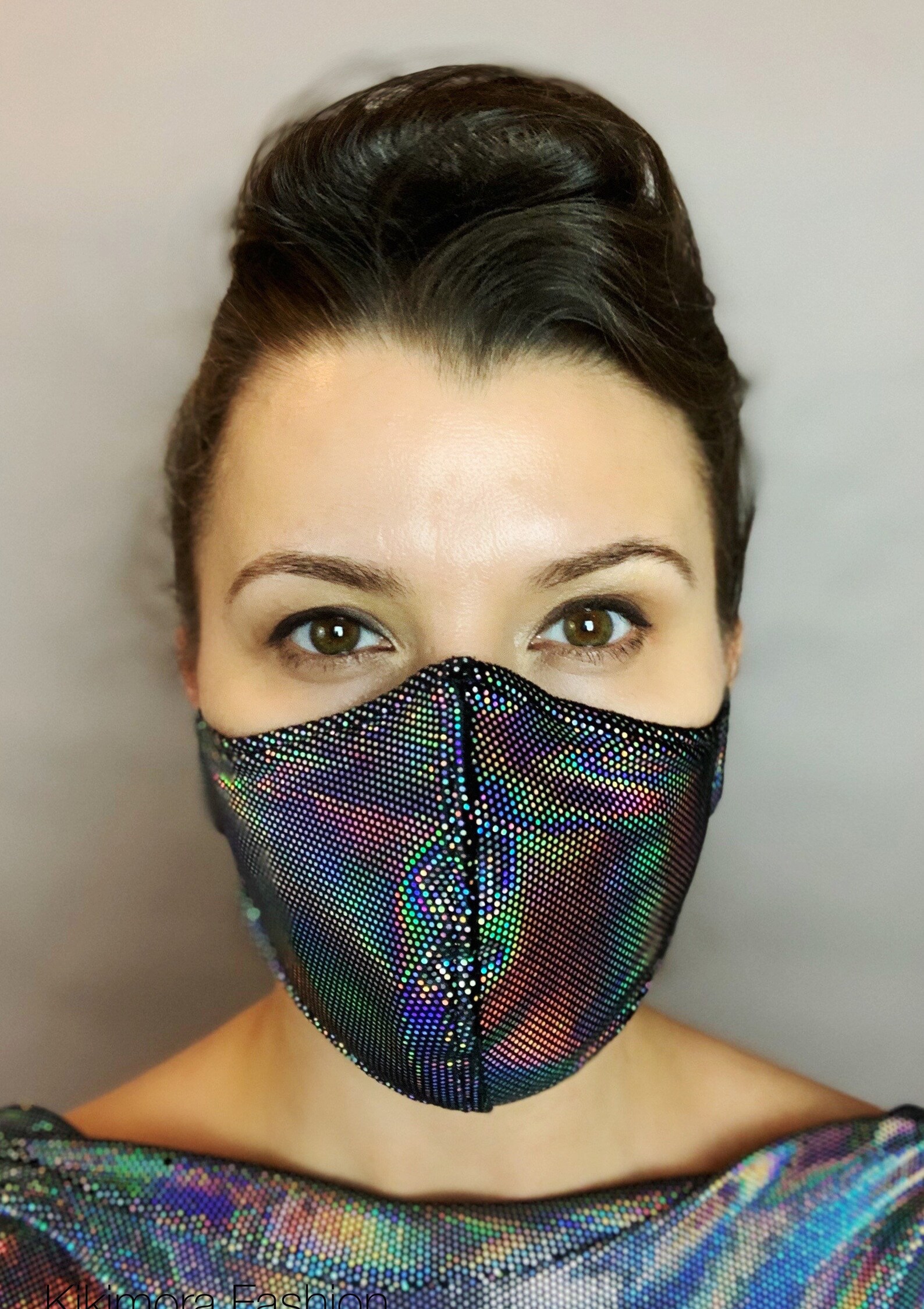 Beautiful Black Iridescent Face Mask Breathing Maskreusable | Etsy