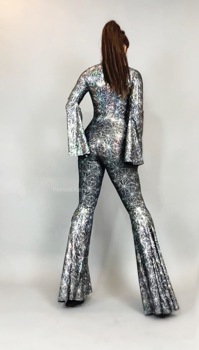 Disco Jumpsuit. Custom Bell Bottom Catsuit. Elegant Party - Etsy