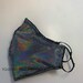 Beautiful Black Iridescent Face Mask, Breathing Mask,reusable Shiny ...