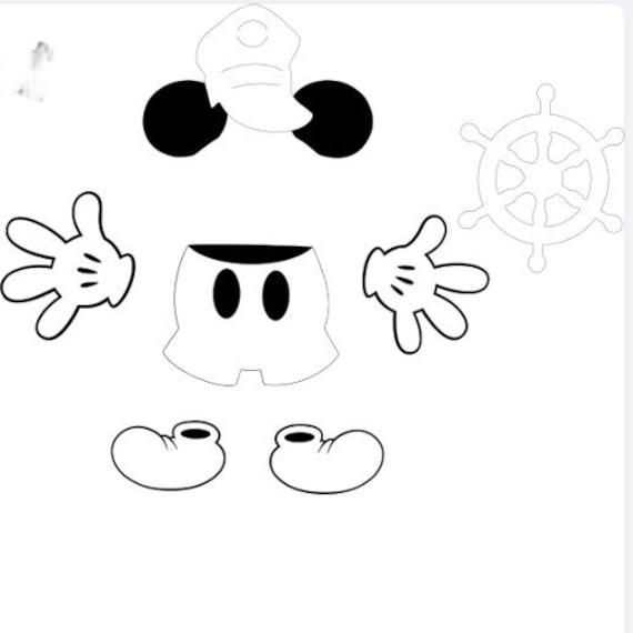 Mickey Mouse Body Parts Clipart Images