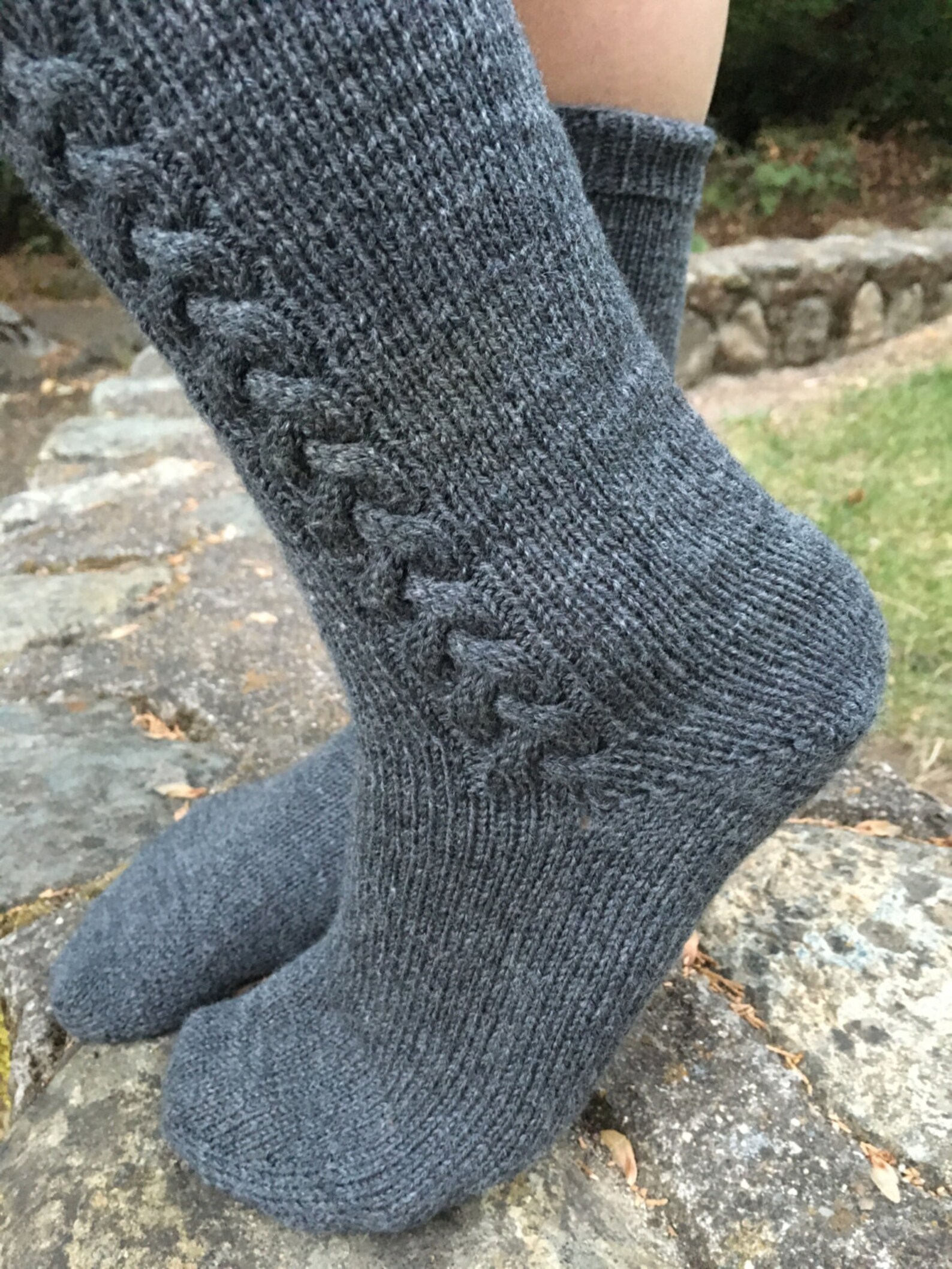 Braided Toe-up Socks: A Knitting Patter - Etsy