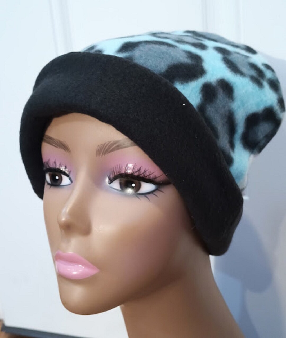 Cheetah Print Hats, Womens Animal Print Hat, Womens Fleece Hats, Ladies ...