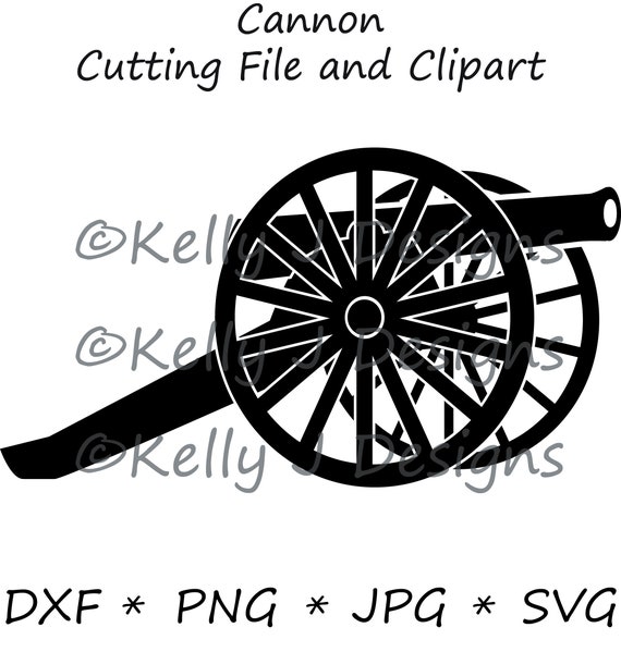 Cannon Cutting File and Clipart Files DXF File | Etsy