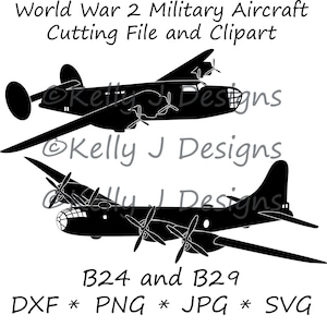 Military Aircraft Cutting File and Clipart Files, B-29 Superfortress ...