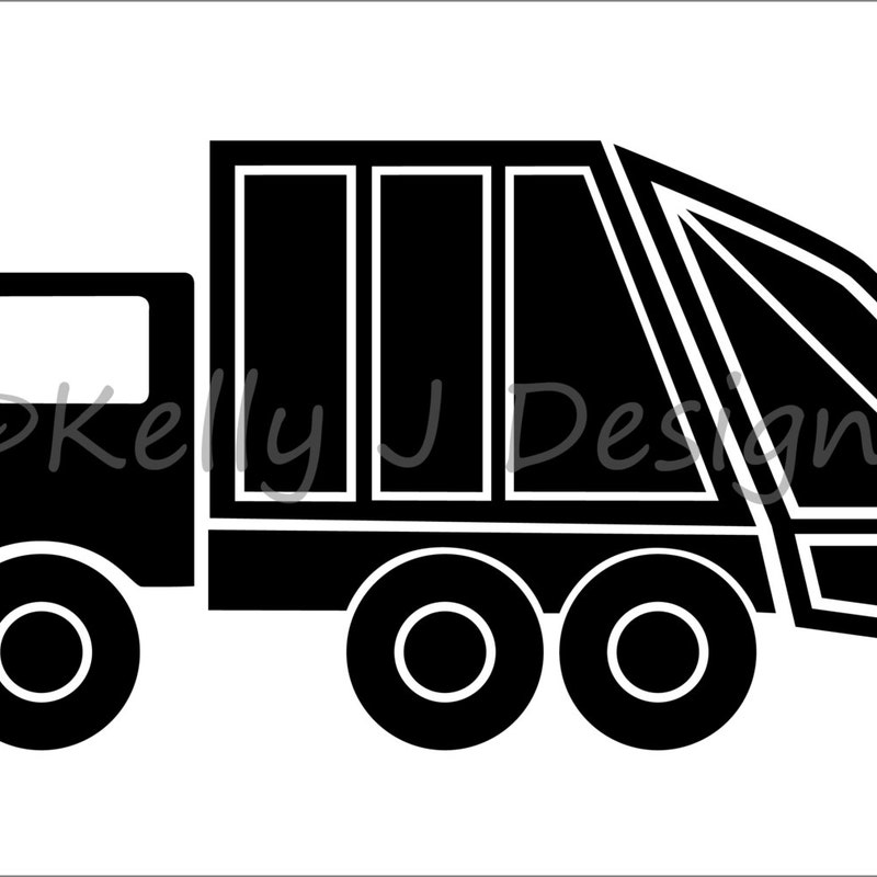 Garbage Truck Svg - Etsy