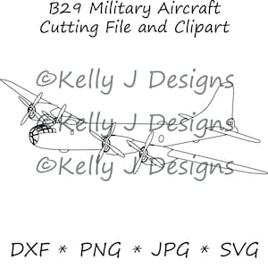 B-29 Superfortress Military Aircraft Cutting File and Clipart Files, B ...