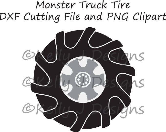 Monster Truck Tire Cut File, Tire DXF, Wheel DXF, Monster Truck Tire ...