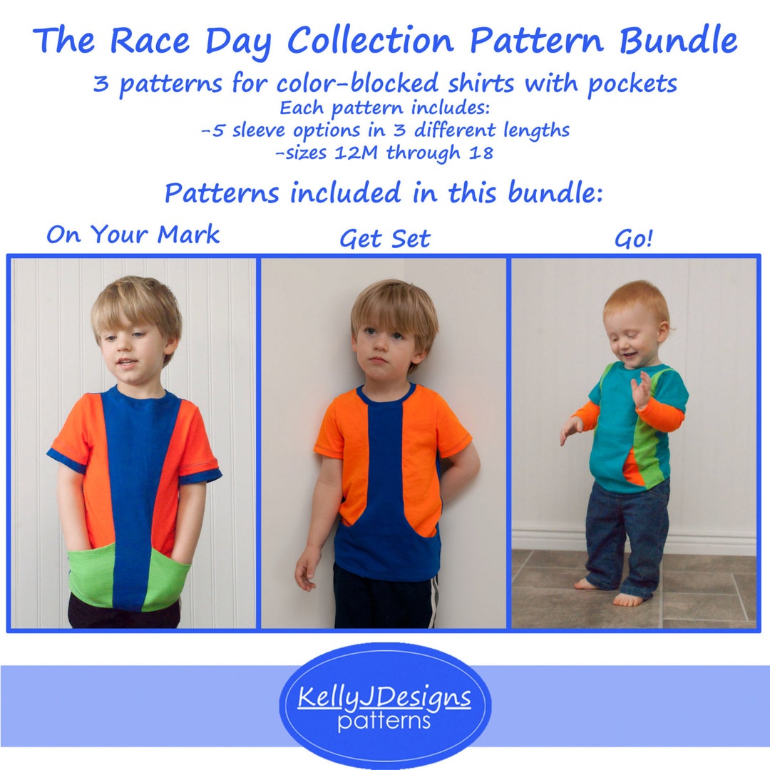 The Race Day Sewing Pattern Collection T-shirt and Tank Top Patterns ...