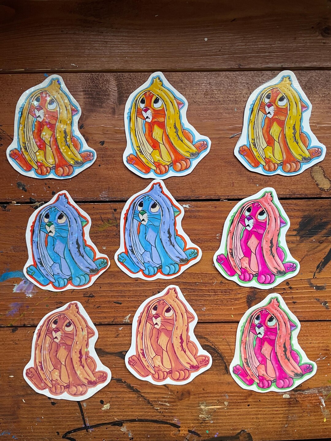 Fan Art Disney Oliver and Company Inspired Stickers/holo or Magnet Fan ...