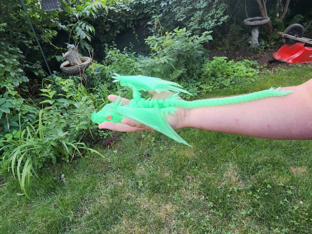 3D Printed Articulating Biting Dragon Figure - Etsy