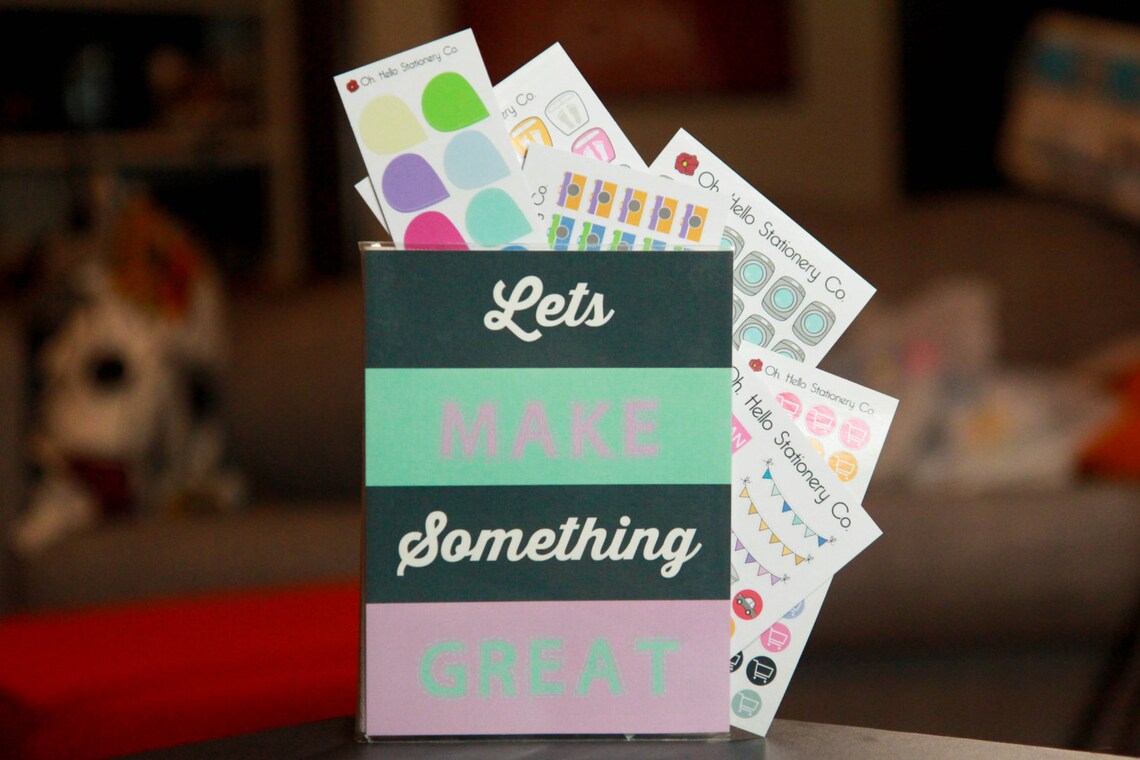 Let's Make Something Great Sticker Organizer - Etsy