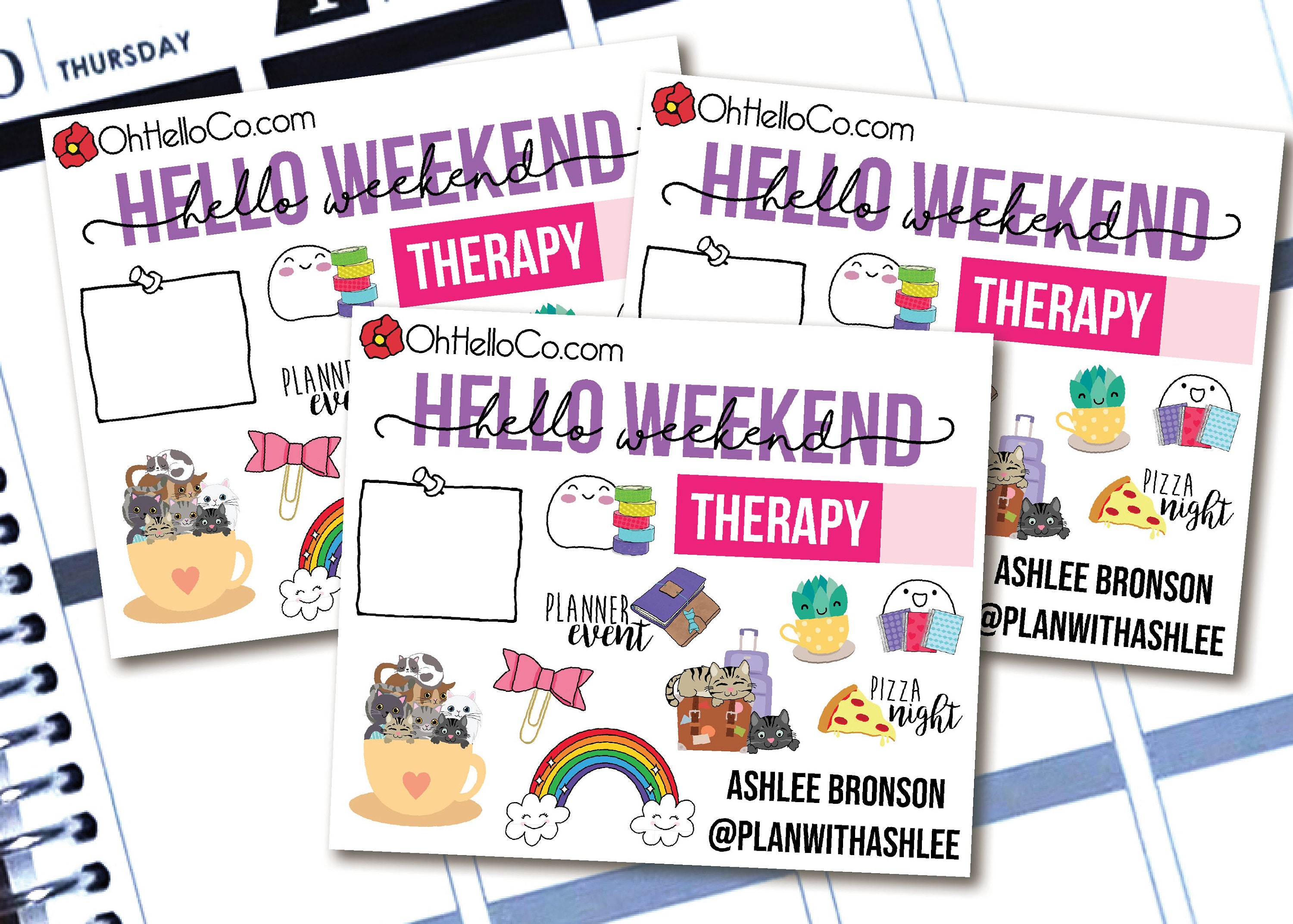 Planner Stickers Planner Meetup Contact Cards Style Two | Etsy