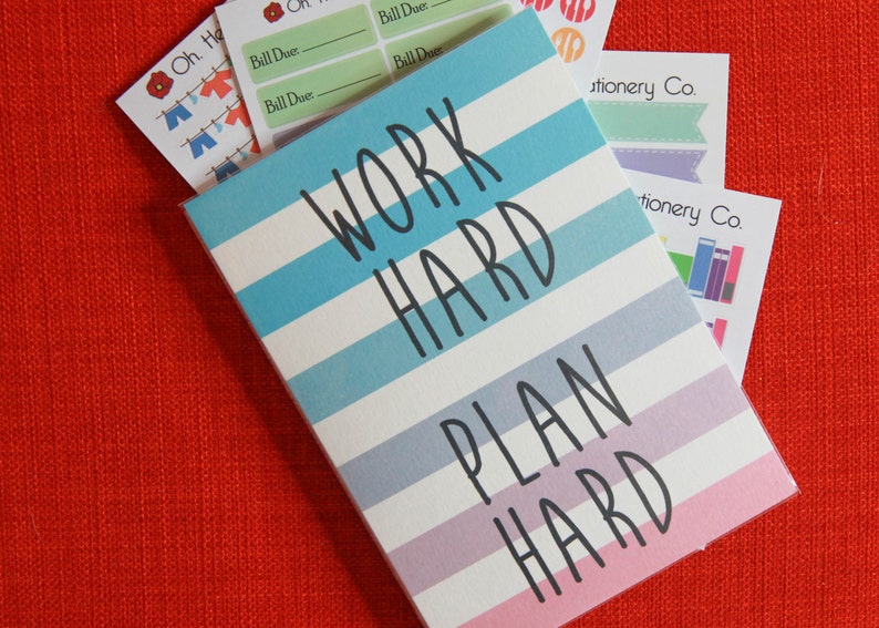 Work Hard Plan Hard Sticker Organizer - Etsy