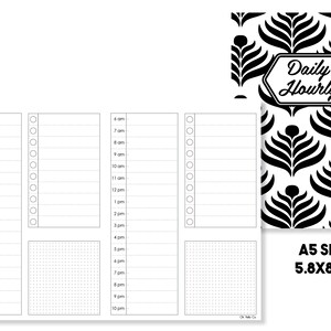Daily Hourly Traveler's Notebook Inserts - Etsy