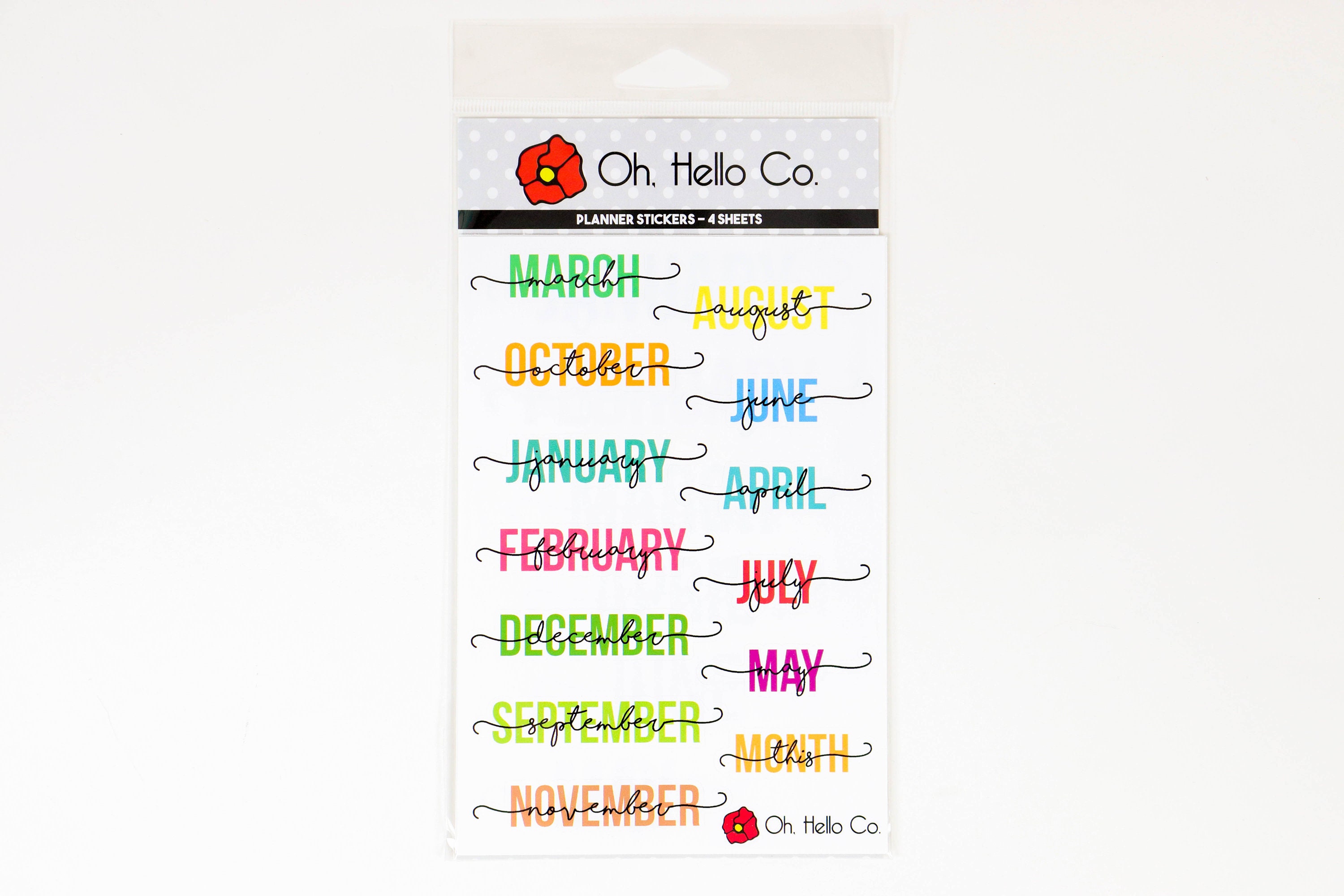 Months of the Year Sticker Set Bullet Journal Planners - Etsy