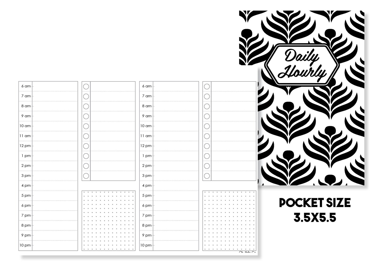 Daily Hourly Traveler's Notebook Inserts - Etsy